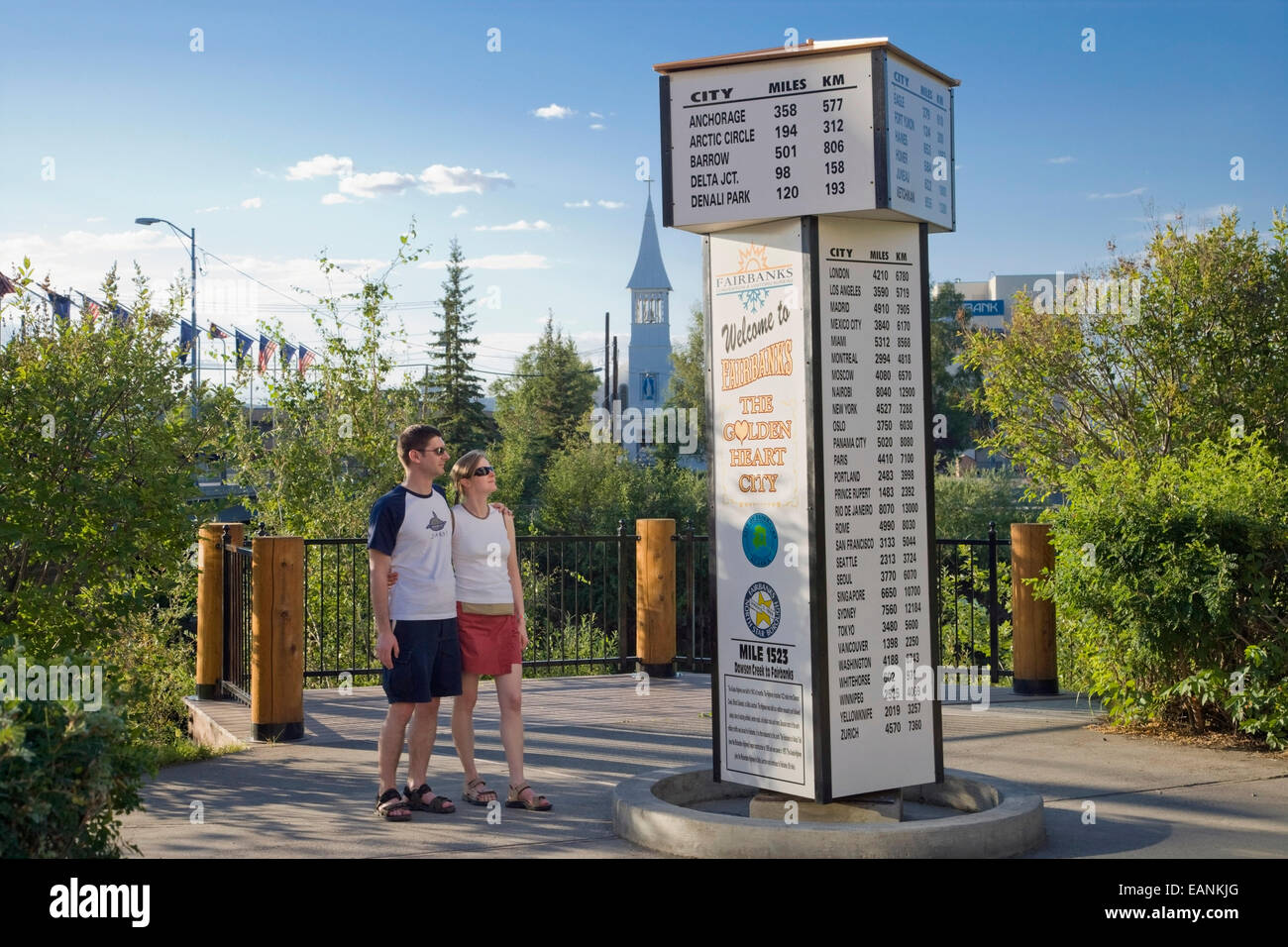 Fairbanks welcome sign fairbanks alaska hi-res stock photography and ...