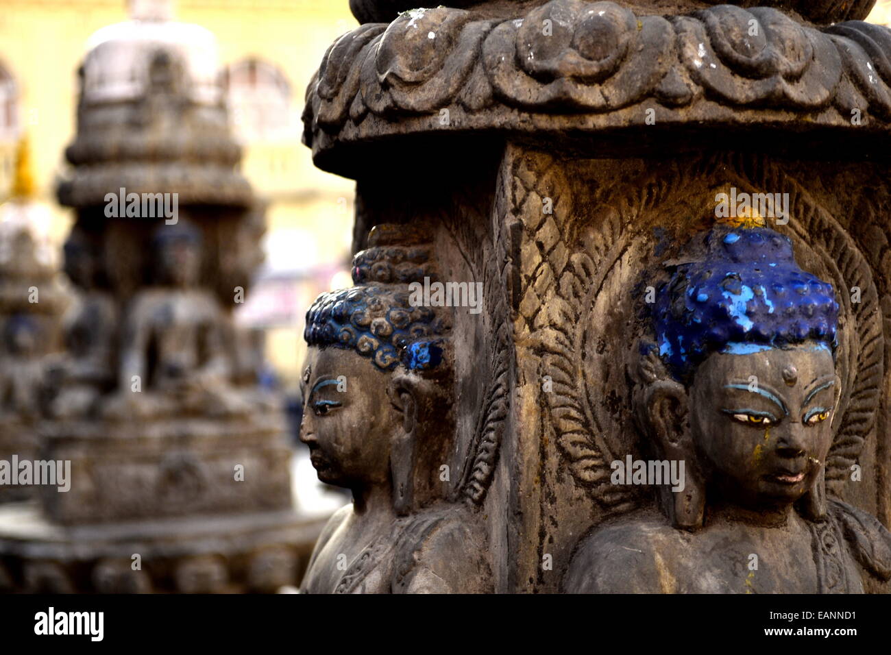 Buddha statue face nepal blue hi-res stock photography and images - Alamy