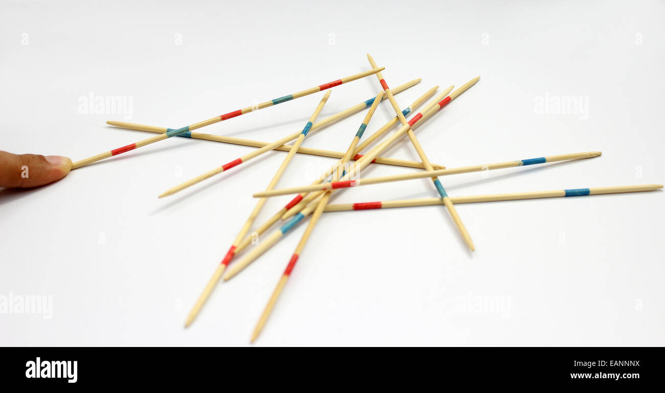 Mikado stick picked carefully Stock Photo - Alamy