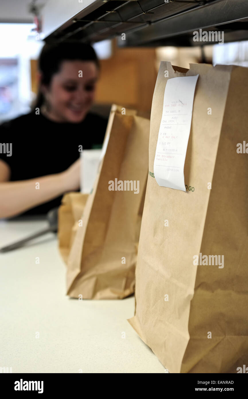 Take out order bags hi-res stock photography and images - Alamy