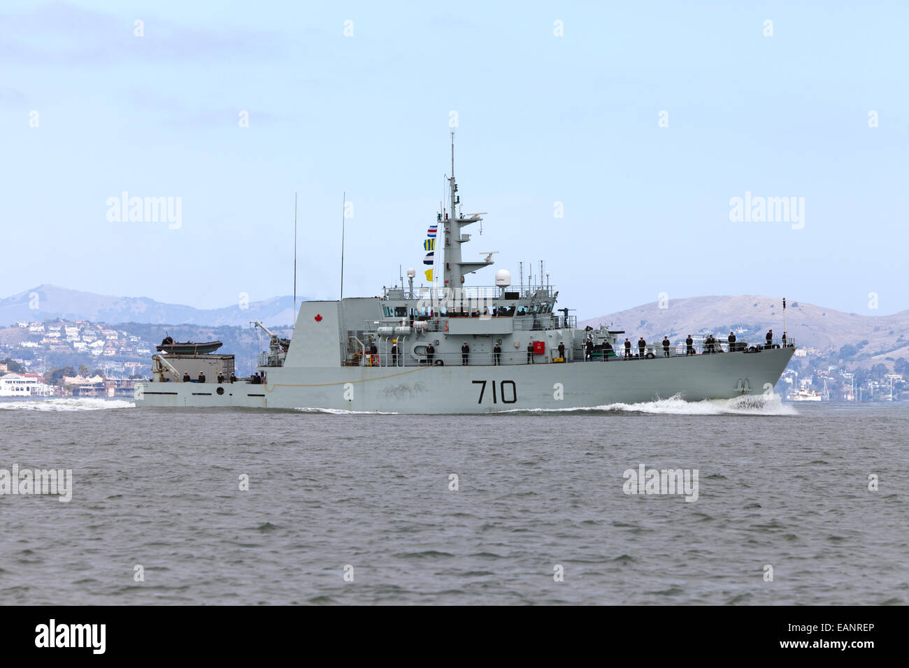 Canadian Navy Kingston class patrol Vessel HMCS Brandon (MM 710) enters ...