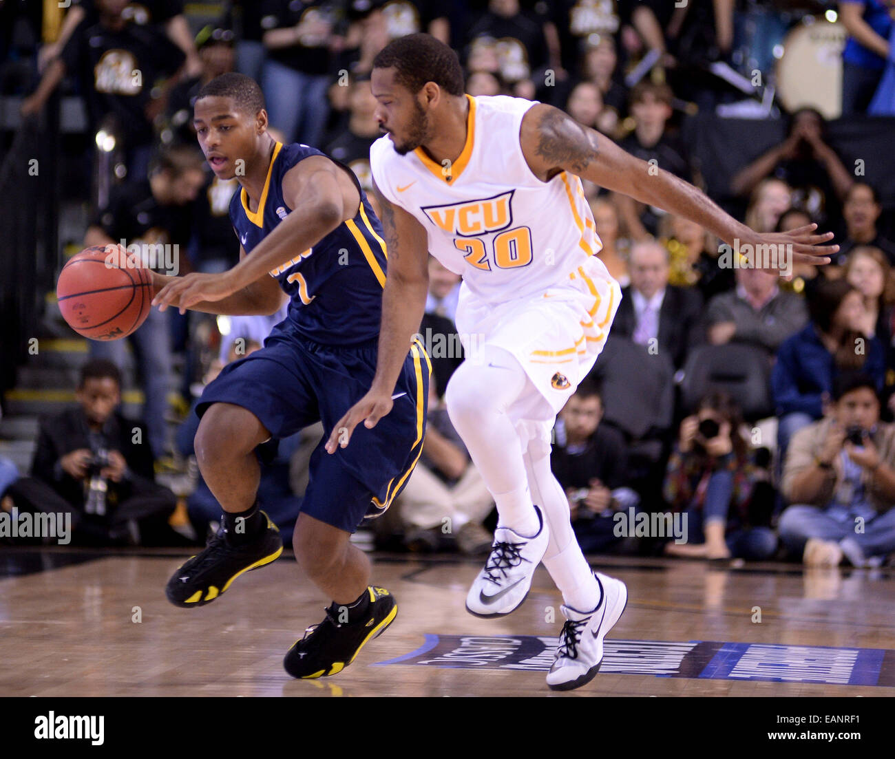 Virginia commonwealth rams guard jordan burgess 20 hi-res stock ...