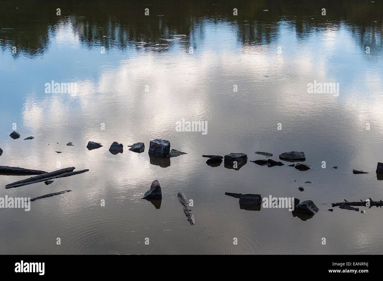 Stones protrude from the water hi-res stock photography and images - Alamy