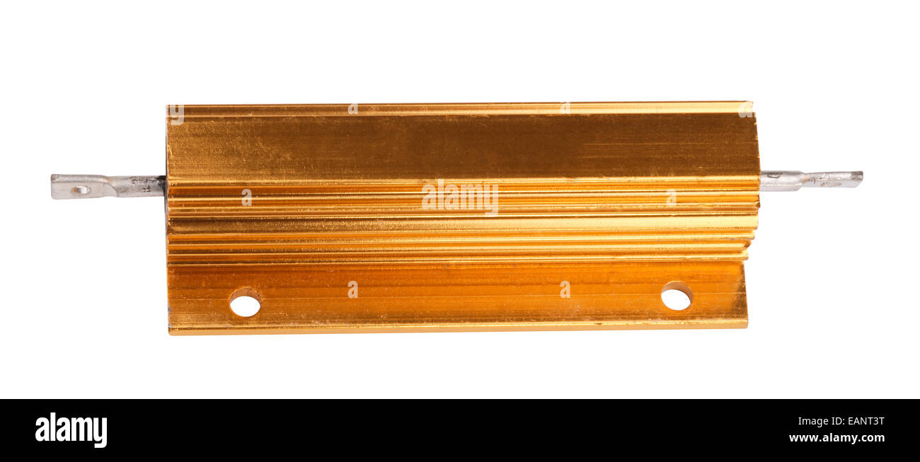 Resistor in Metal Case Isolated Stock Photo - Alamy