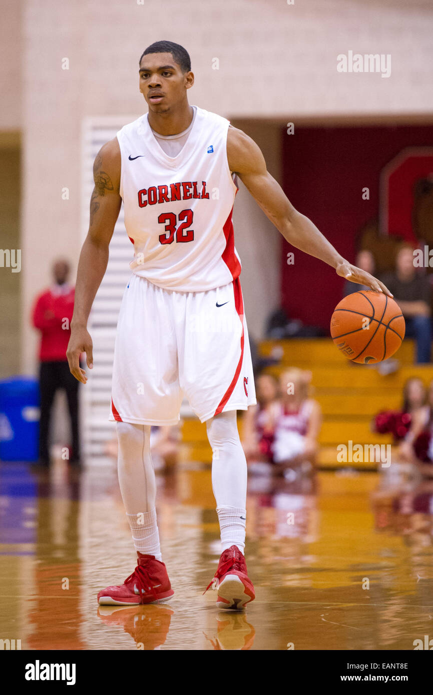 November, 18 2014: Cornell Big Red forward Shonn Miller (32) controls ...
