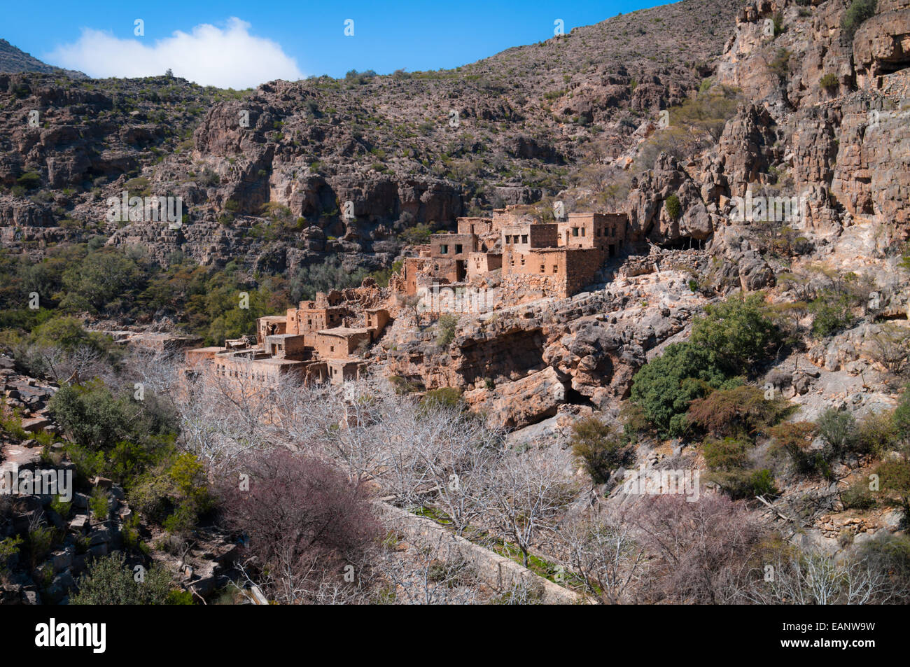 Abandoned village in Jabal Akhdar region, Oman Stock Photo - Alamy