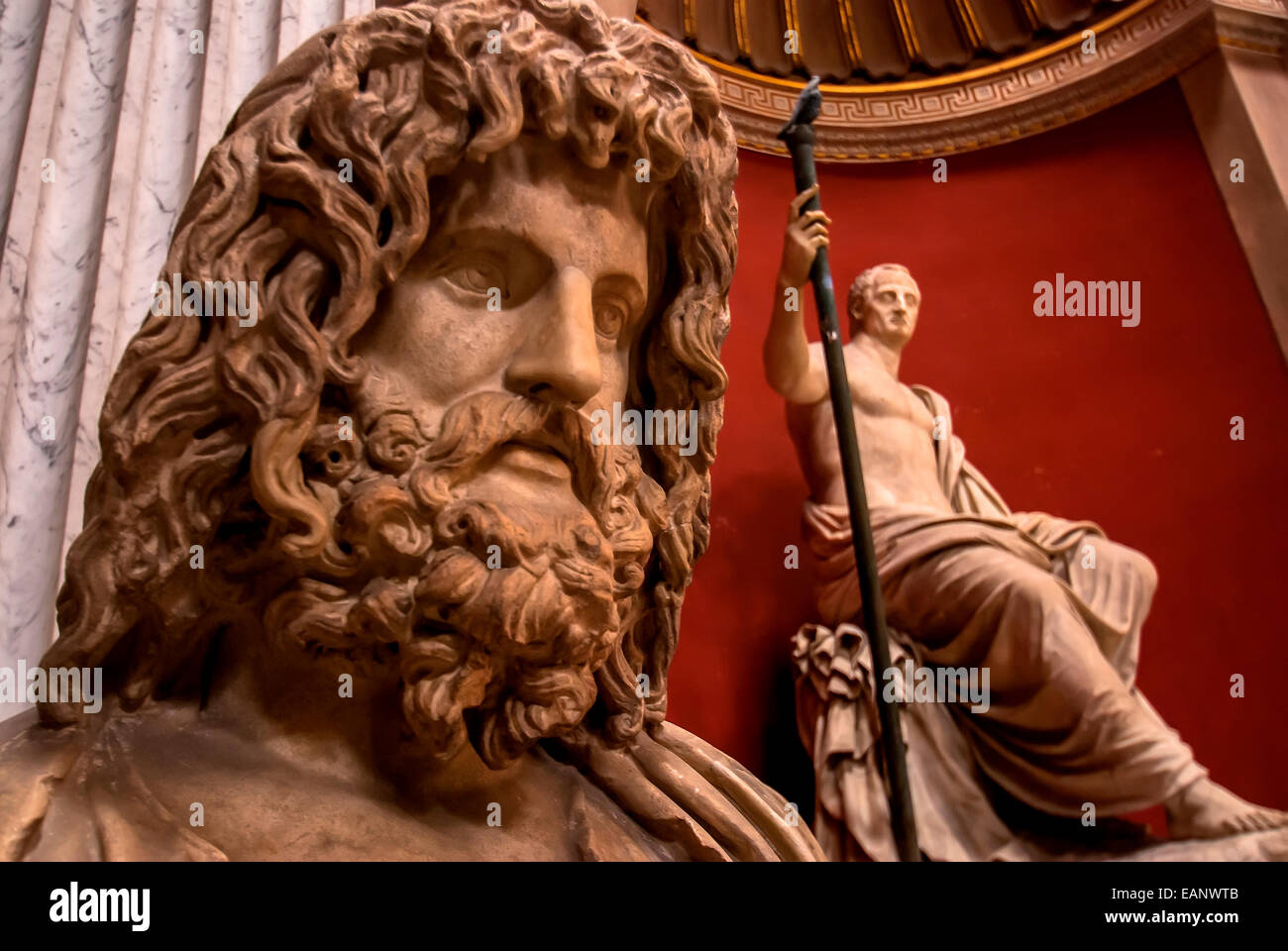 Stone statue inside the Vatican Museum Stock Photo - Alamy