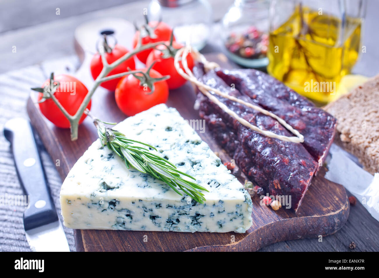 cheese and sausage Stock Photo - Alamy