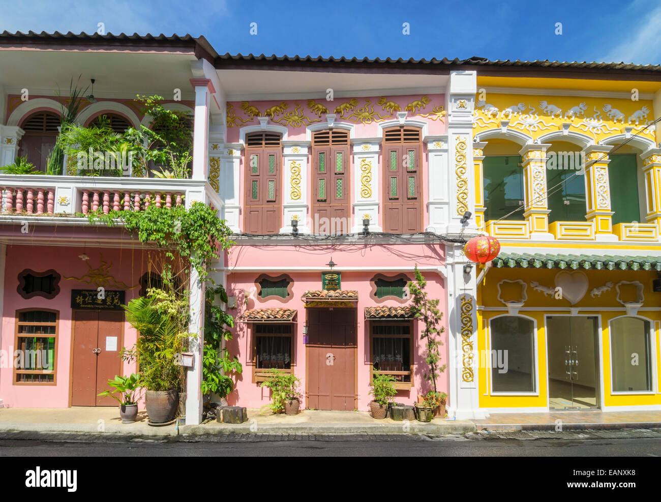 Renovated heritage architecture of Soi Rommanee in Phuket Old Town ...