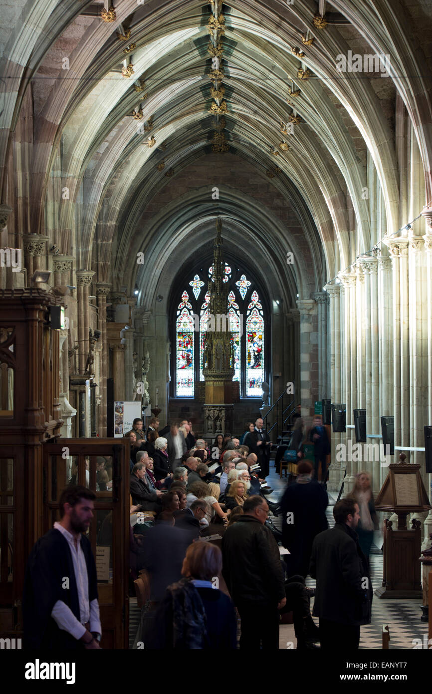 Worcester University graduation day - guests assembled in the South ...