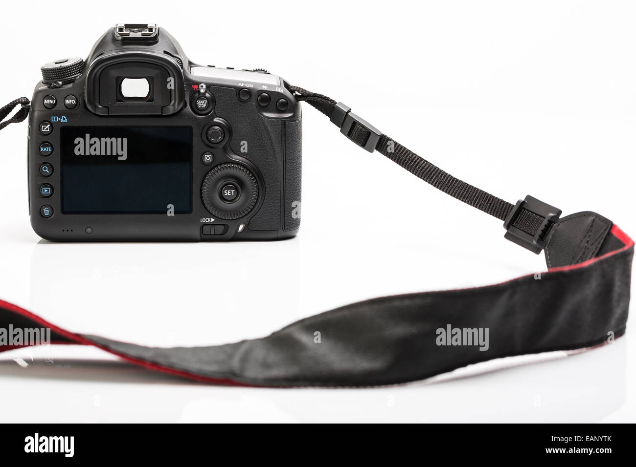 Professional modern DSLR camera - detail of the top LCD with settings ...