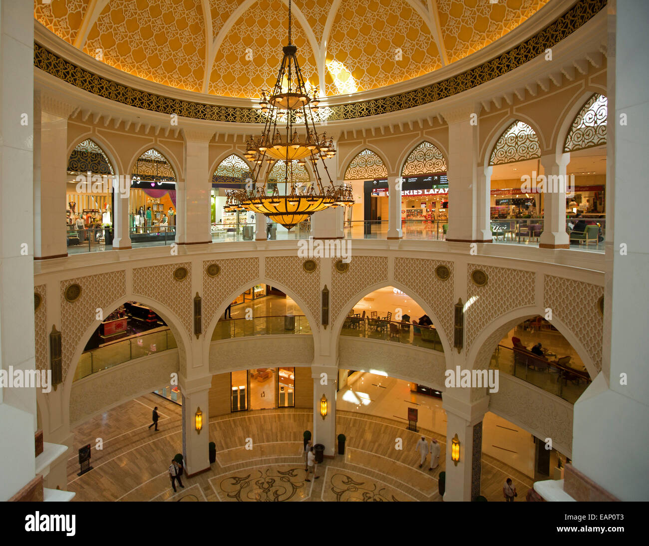 Lavish interior of Dubai mall, immense shopping area and tourist ...