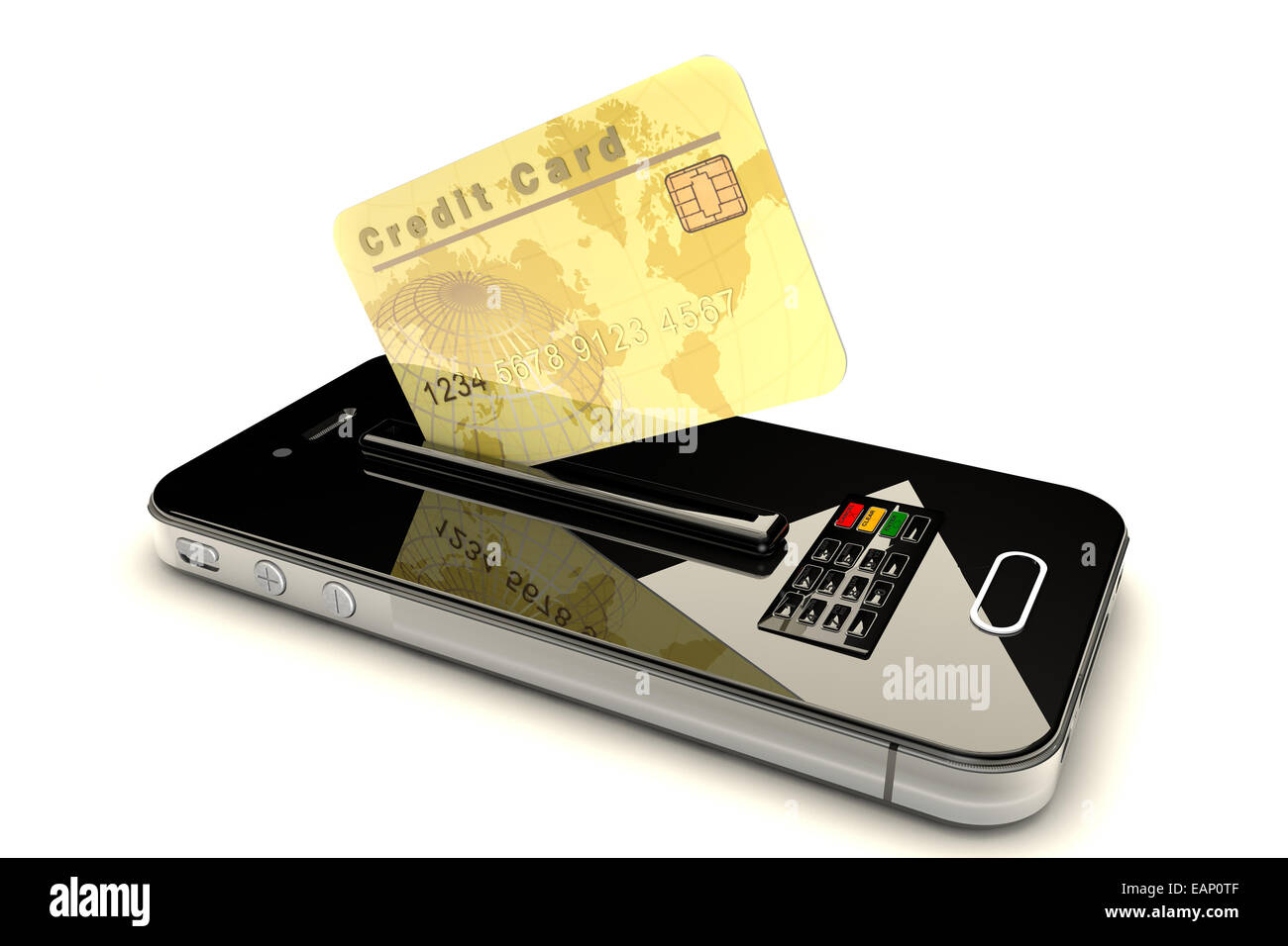 Credit card on table Cut Out Stock Images & Pictures - Alamy