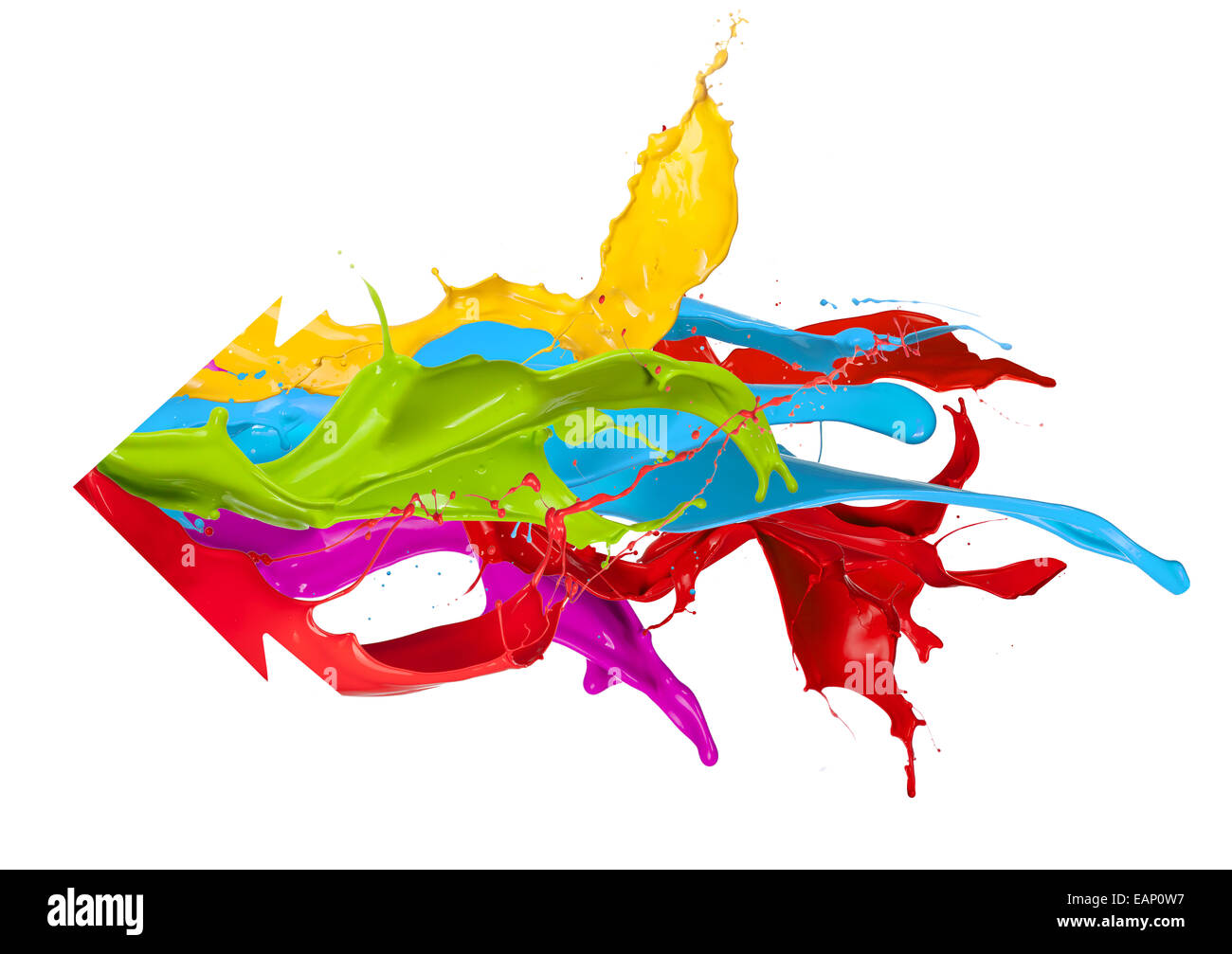 Blue background yellow arrow Cut Out Stock Images & Pictures - Alamy