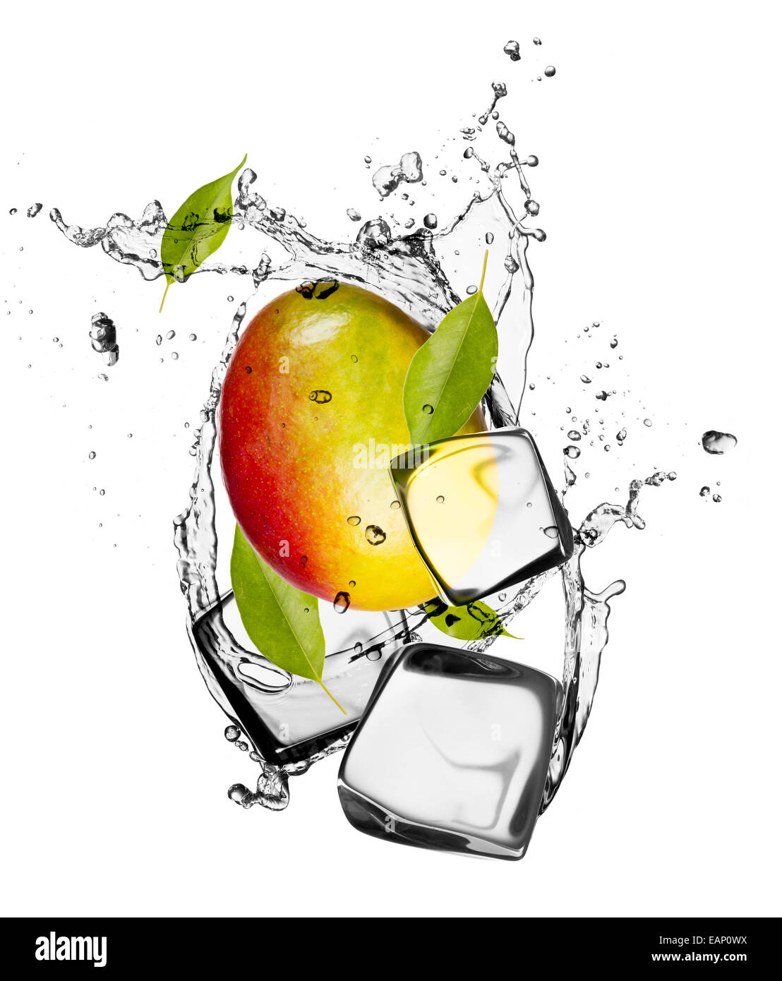 Water splash mango isolated hi-res stock photography and images - Alamy