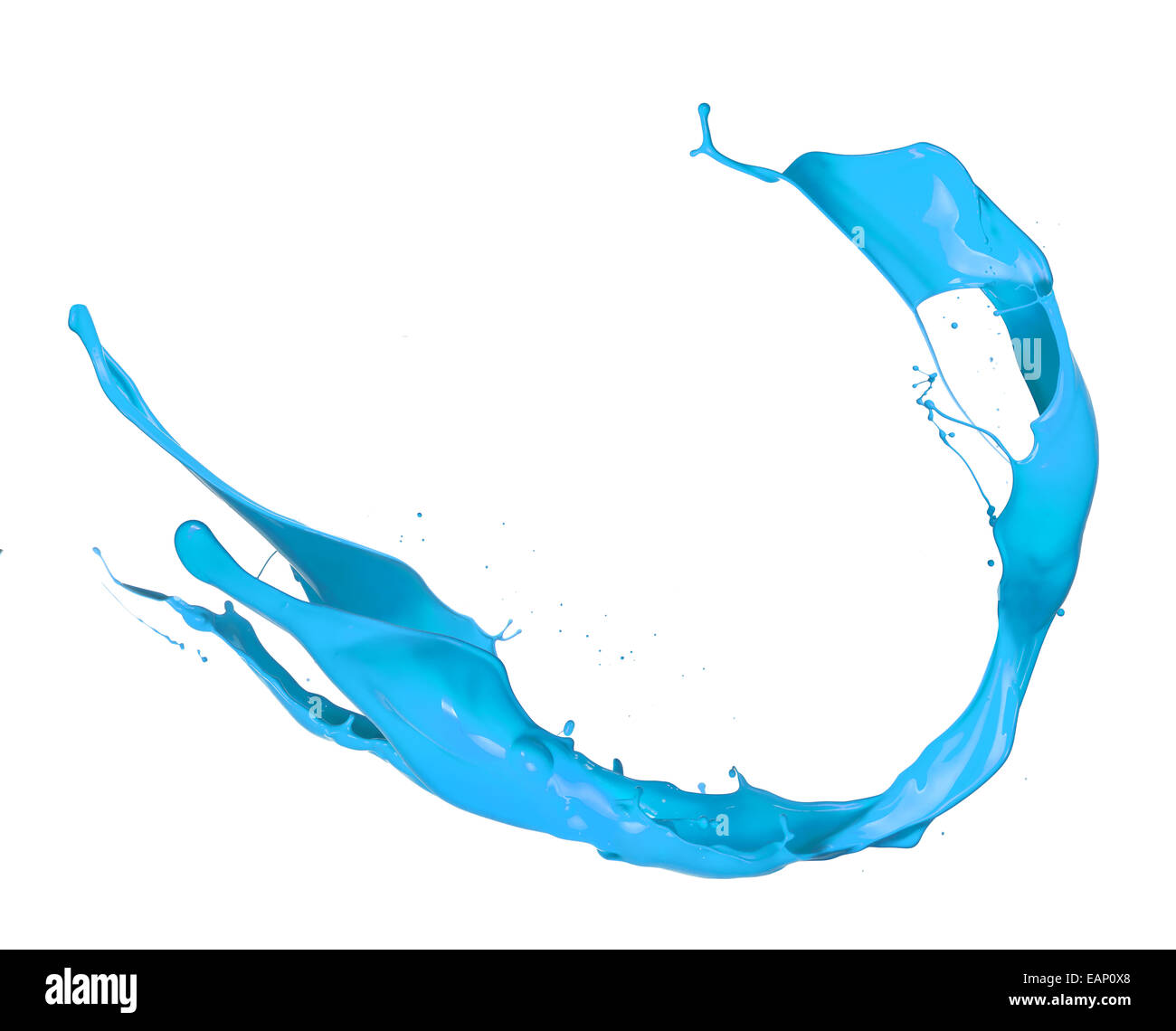 Blue splash isolated on white background Stock Photo - Alamy