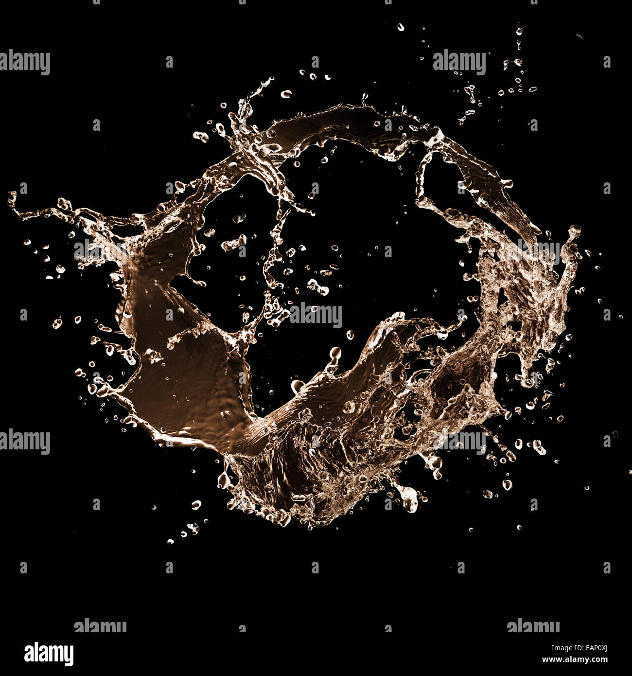 Champagne splash isolated on black background Stock Photo - Alamy