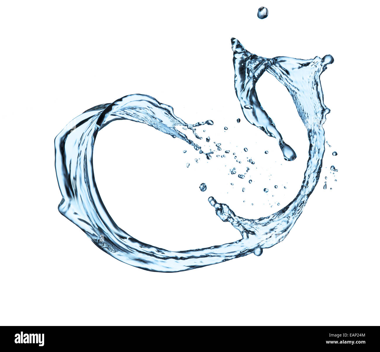 Isolated shot of water splash on white background Stock Photo - Alamy