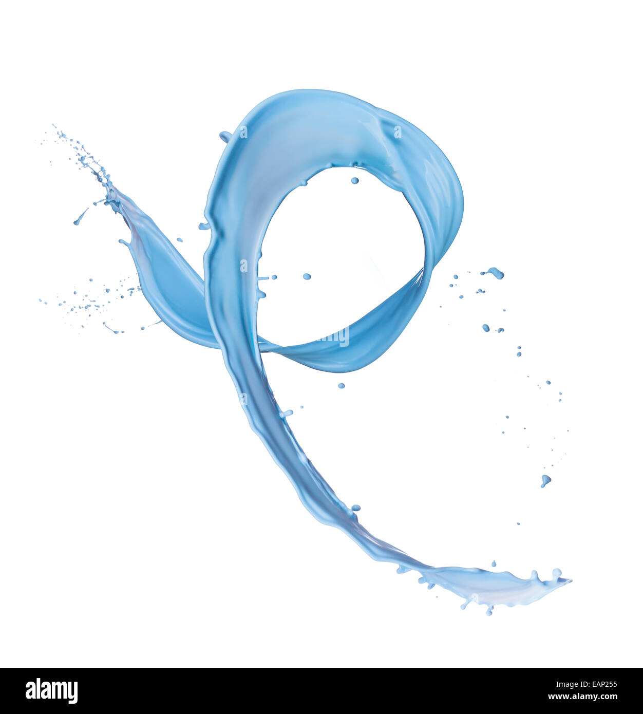 Blue paint splash, isolated on white background Stock Photo - Alamy