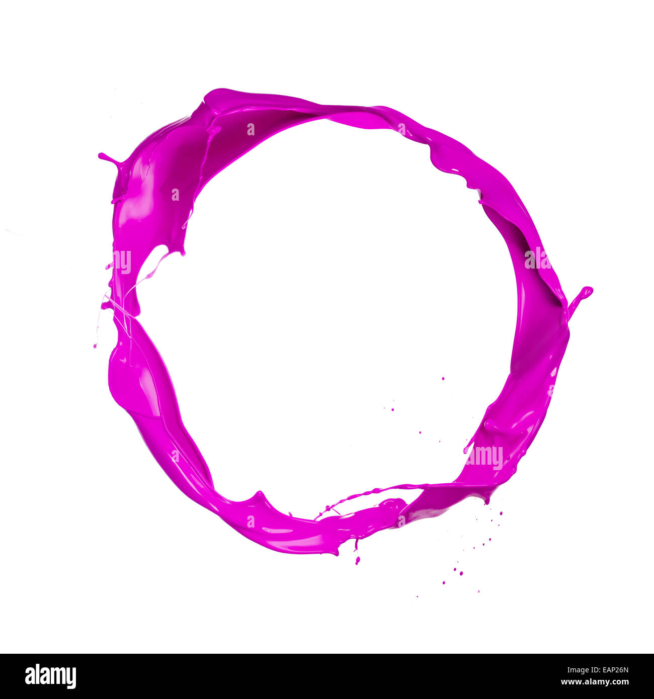 Isolated shot of pink paint splash on white background Stock Photo - Alamy