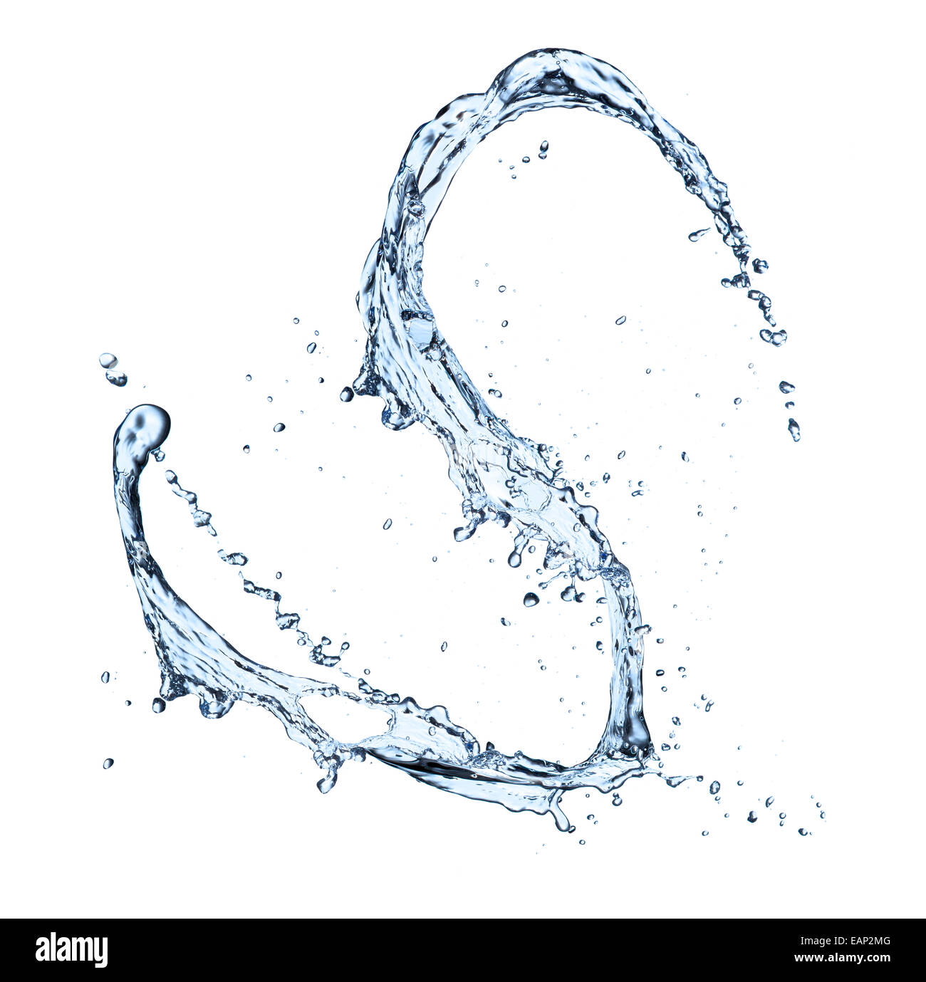 Water splash isolated on white background Stock Photo - Alamy