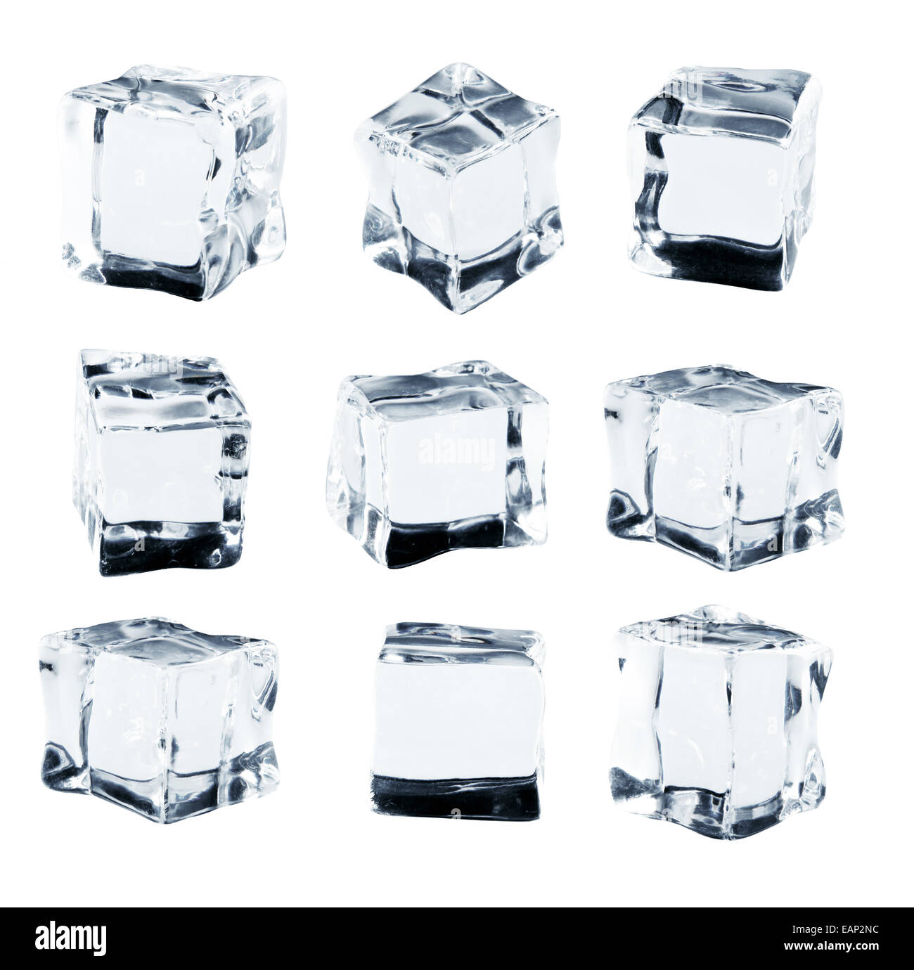 Ice cubes collection, isolated on white background Stock Photo - Alamy