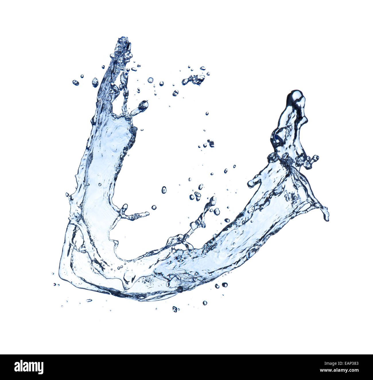 Water splash isolated on white background Stock Photo - Alamy