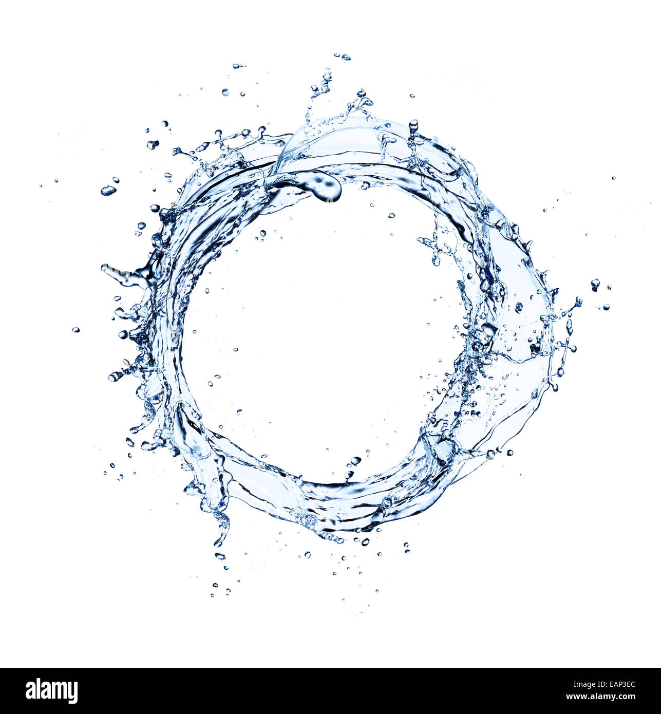 Water splash circle isolated on white background Stock Photo - Alamy