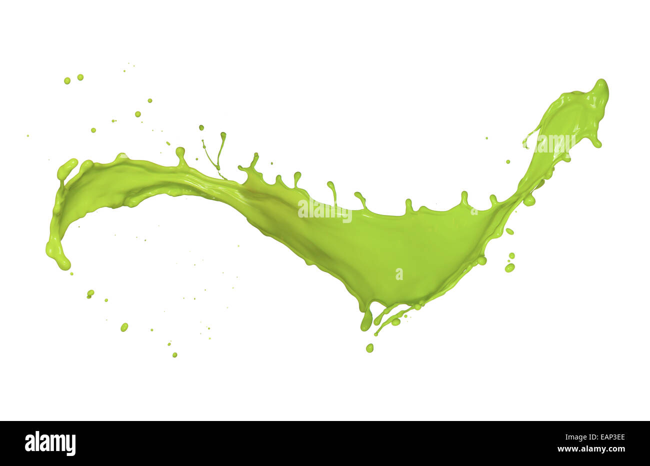 Green paint splash background Cut Out Stock Images & Pictures - Alamy