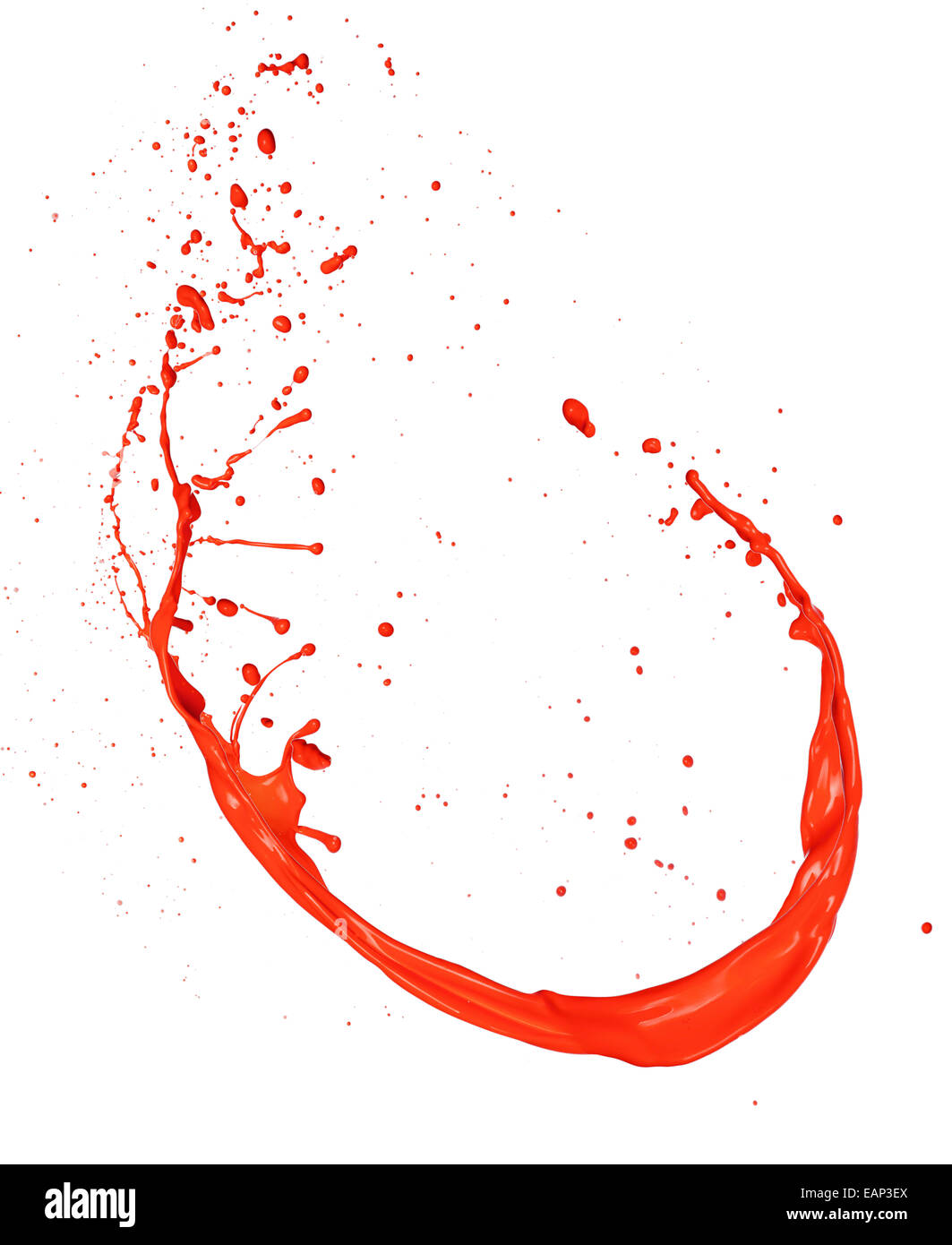 Isolated shot of red paint splash on white background Stock Photo - Alamy
