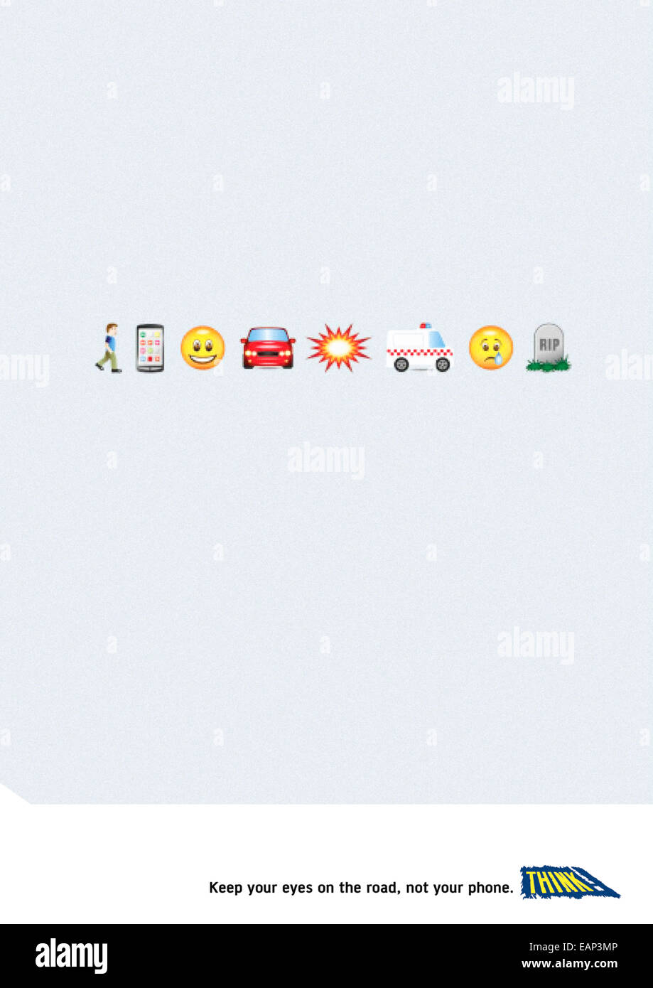 Mobile phone use while driving safety campaign hi-res stock photography ...