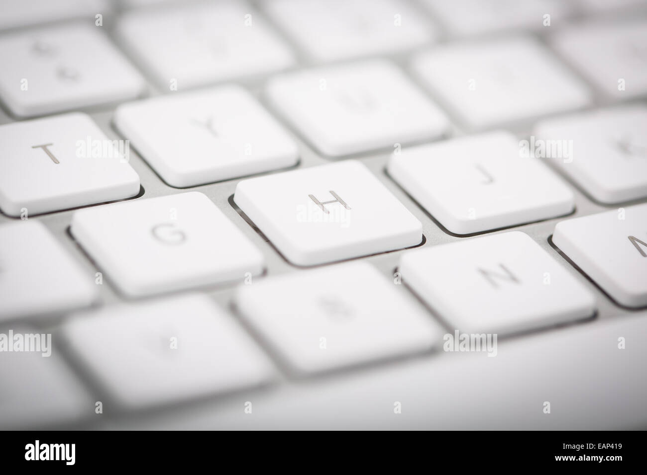 Macro of Wireless Metallic Keyboard Stock Photo - Alamy