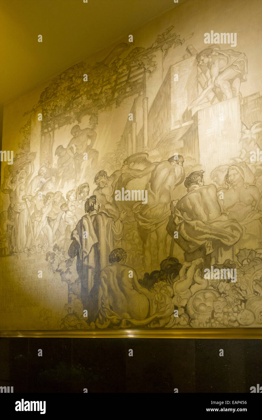 American progress mural in rockefeller hi-res stock photography and ...