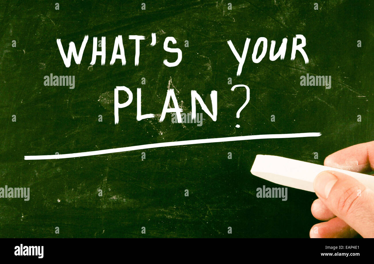 Whats your plan hi-res stock photography and images - Alamy