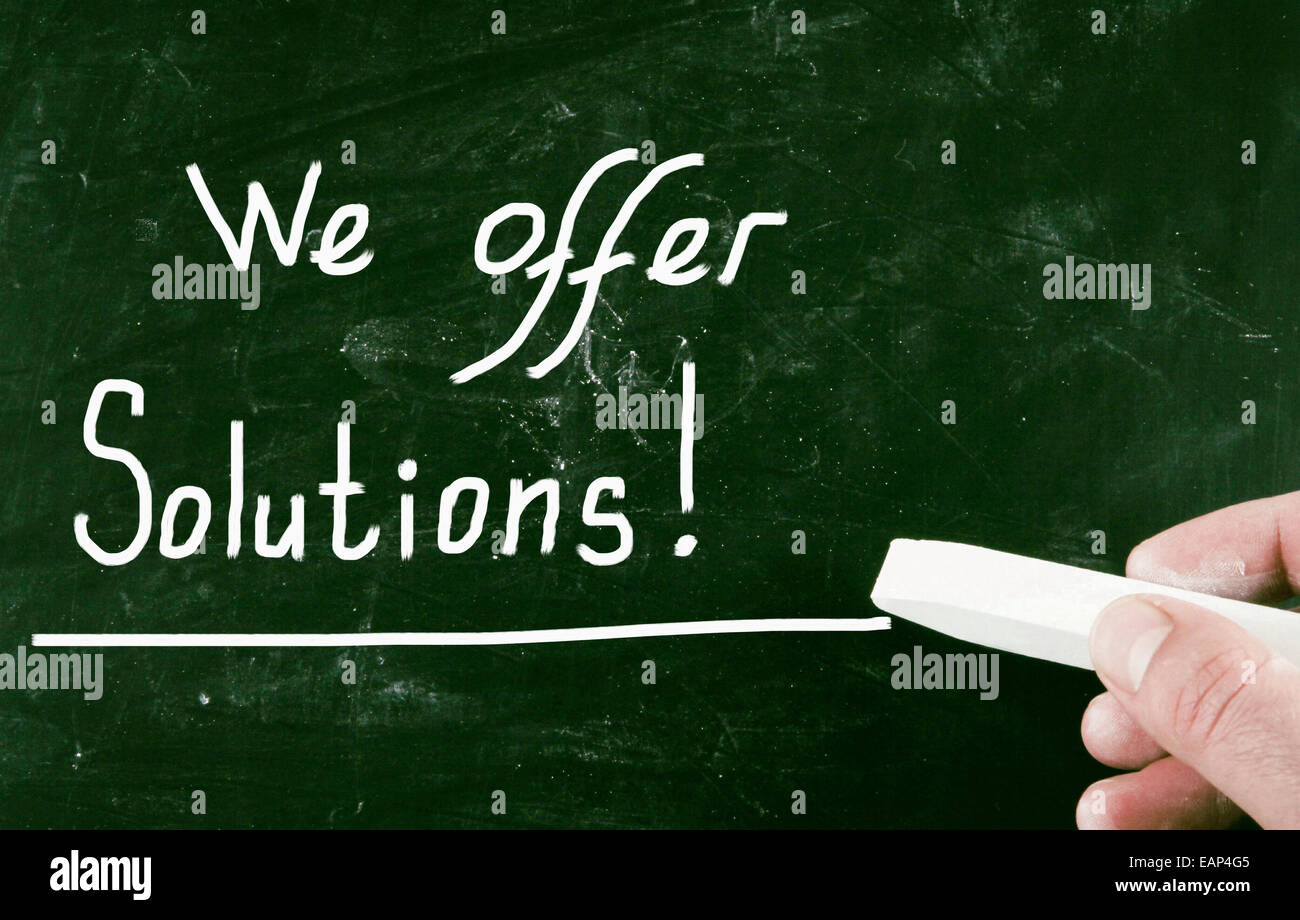 Offer solutions hi-res stock photography and images - Alamy