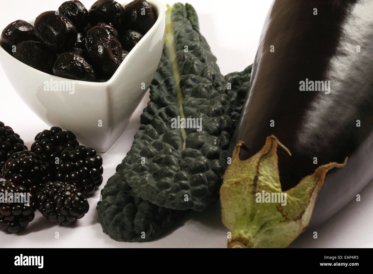 Black Fruit and Vegetables Stock Photo - Alamy