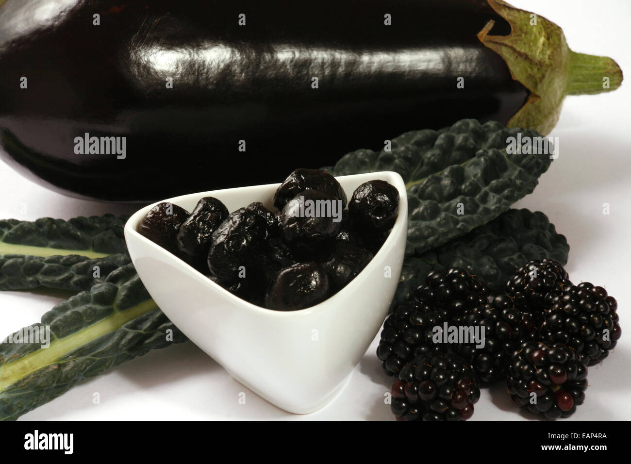 Black Fruit and Vegetables Stock Photo - Alamy