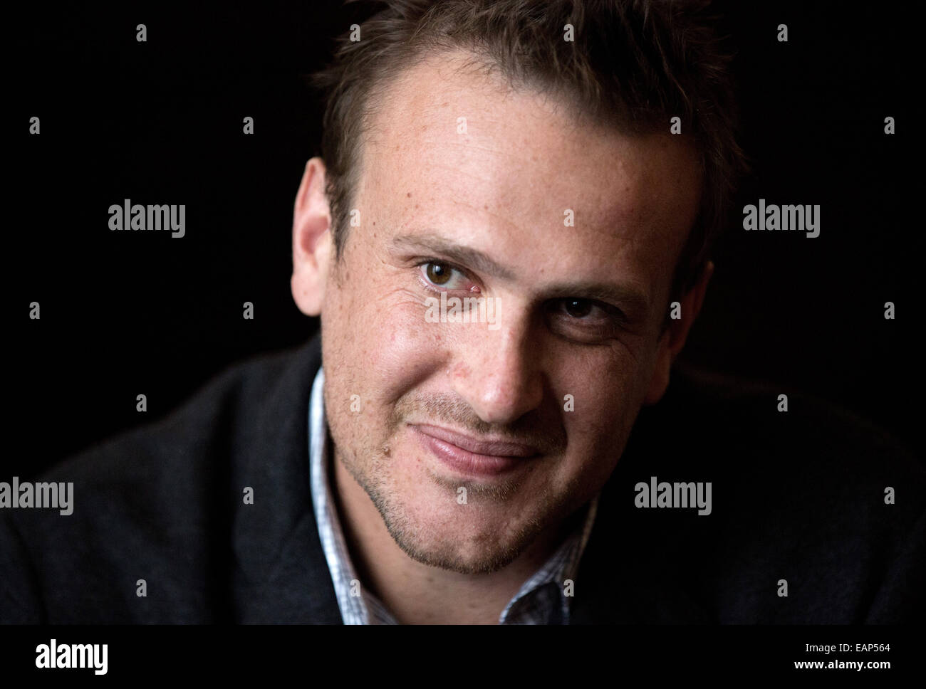 Hamburg, Germany. 19th Nov, 2014. US actor Jason Segel smiles during an ...