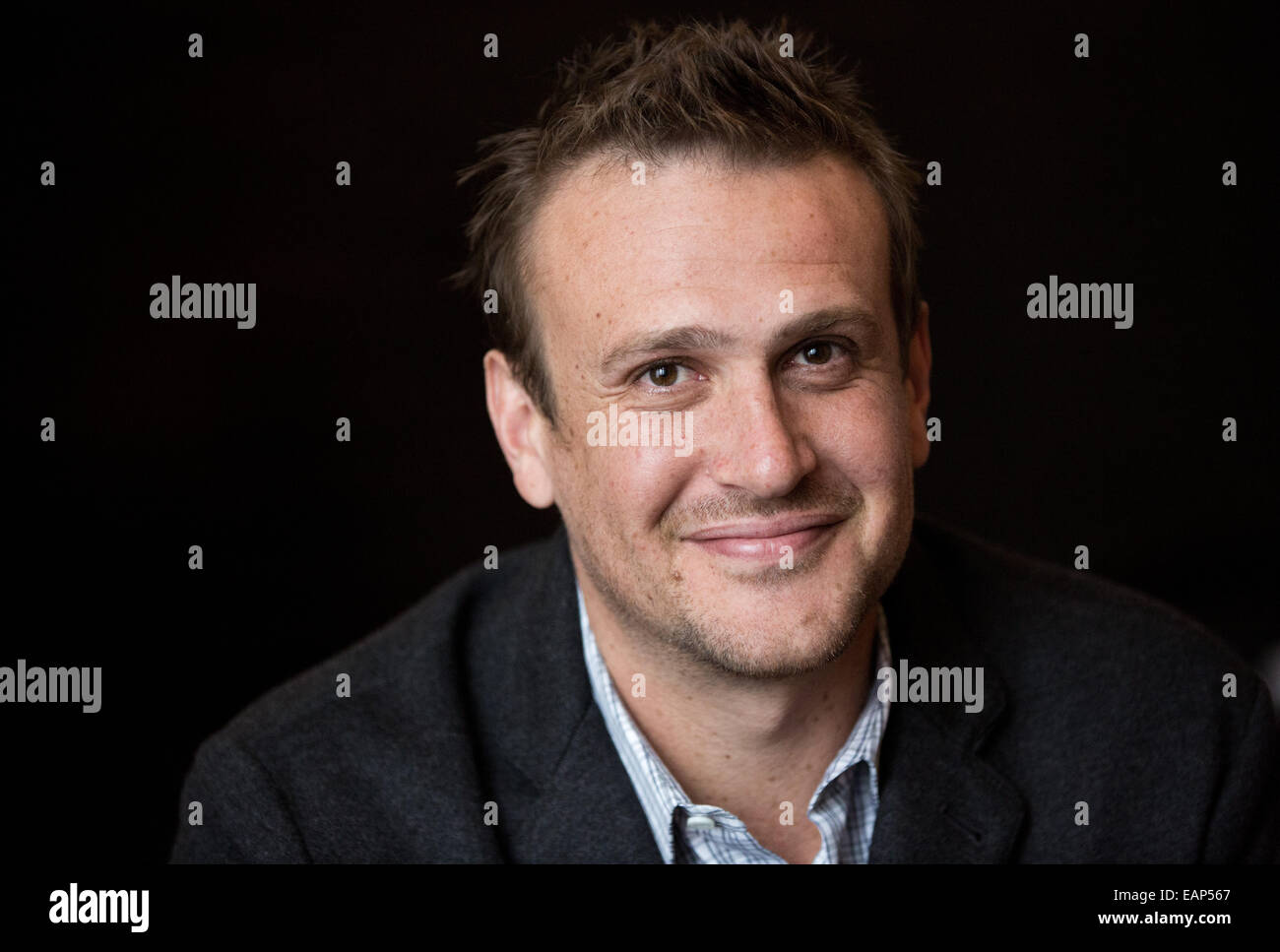 Hamburg, Germany. 19th Nov, 2014. US actor Jason Segel smiles during an ...
