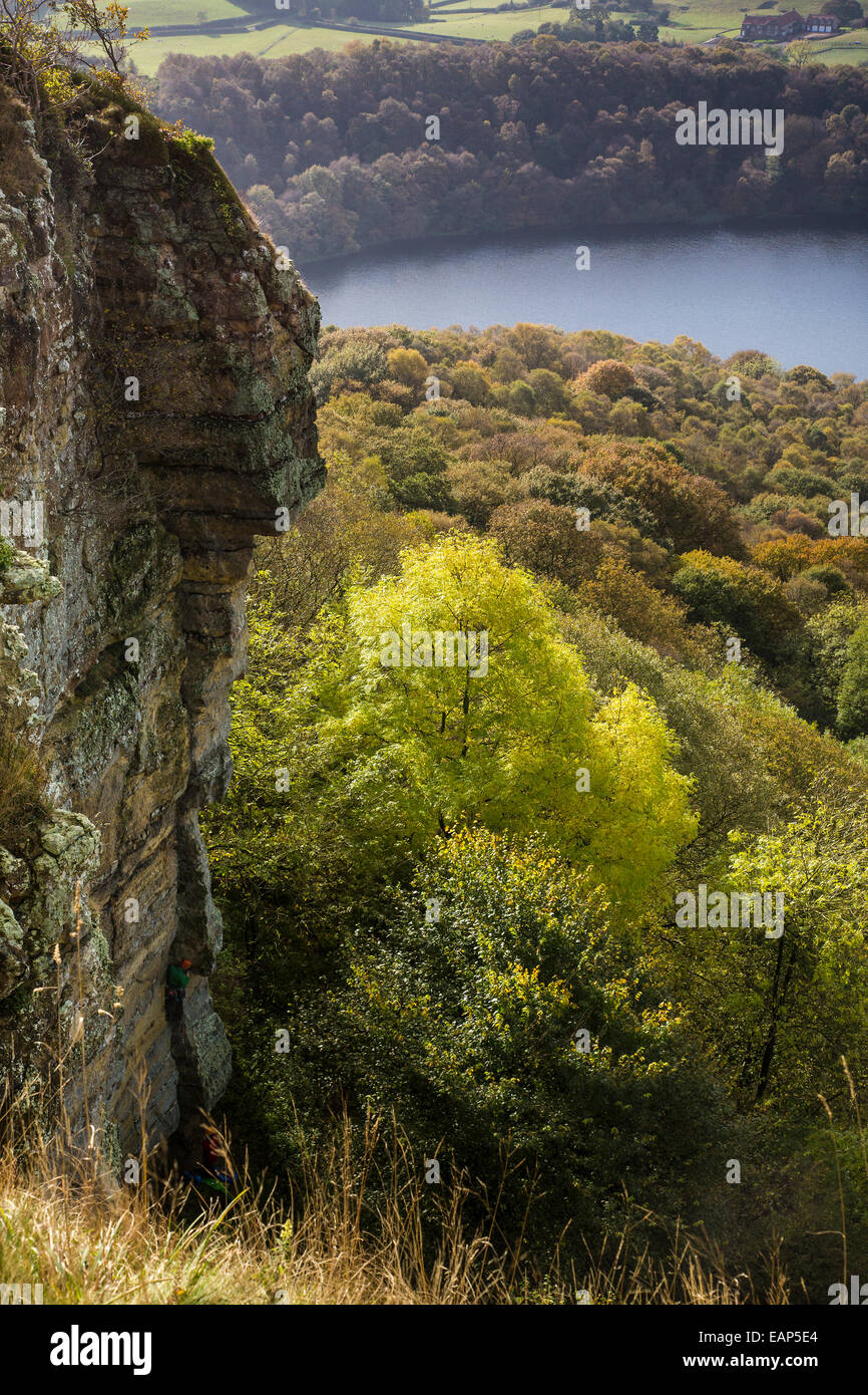 A View from the Whitestone Cliff at Sutton Bank across Lake Gormire ...