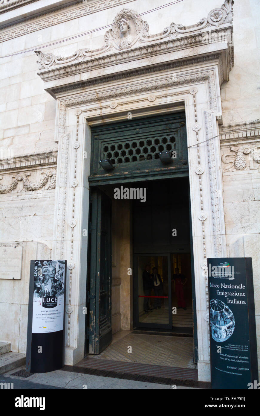 Museo Nazionale Emigrazione Italiana, Piazza Venezia, Rome, Italy Stock ...