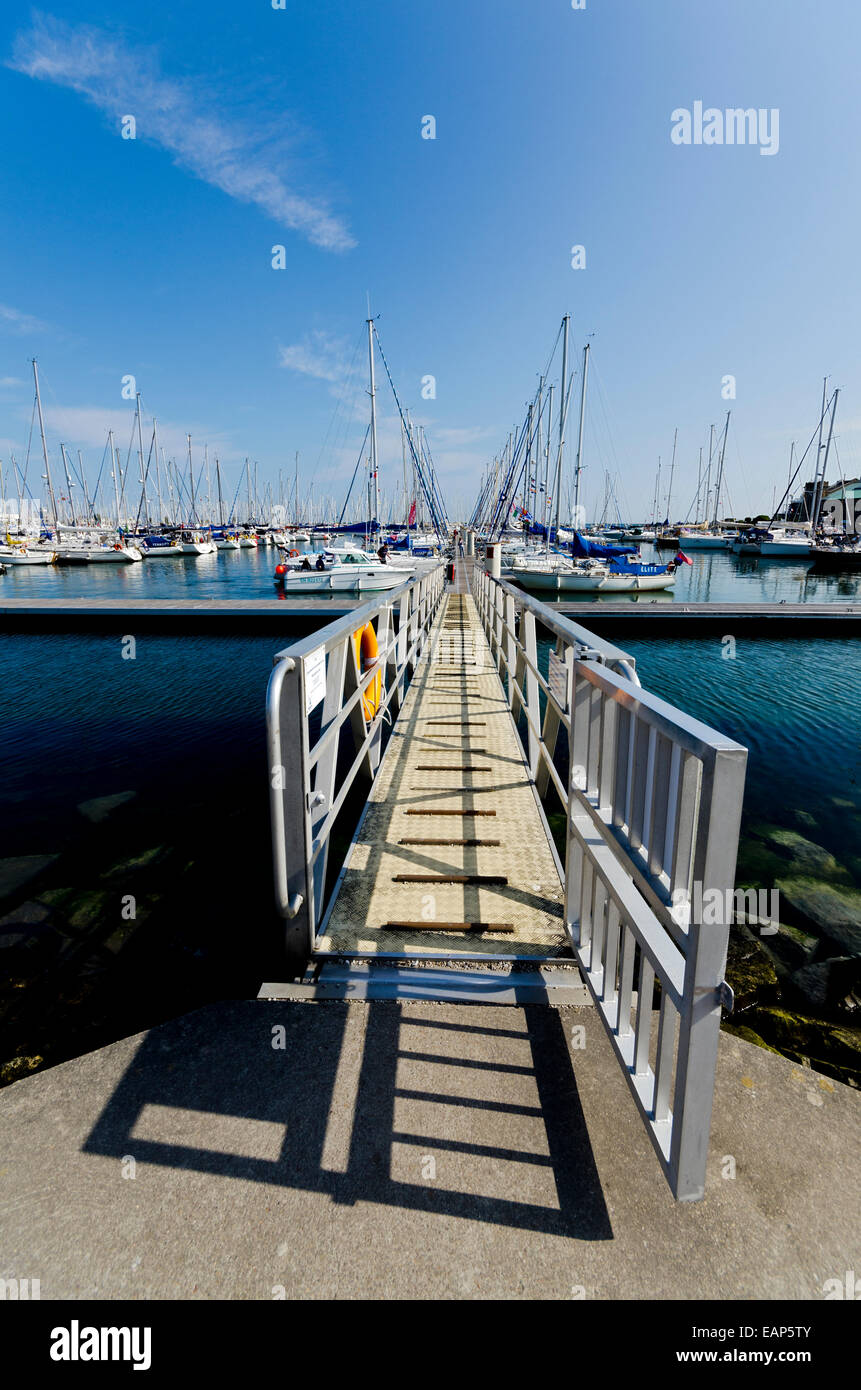 Port Chantereyne Cherbourg yacht marina with pontoon access ramp and ...
