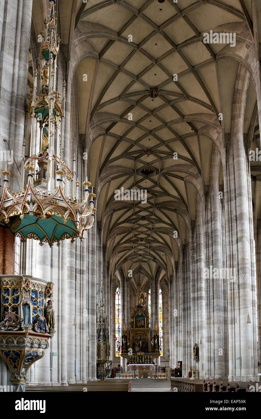 Interior St Georges Church Nordlingen Germany Stock Photo - Alamy