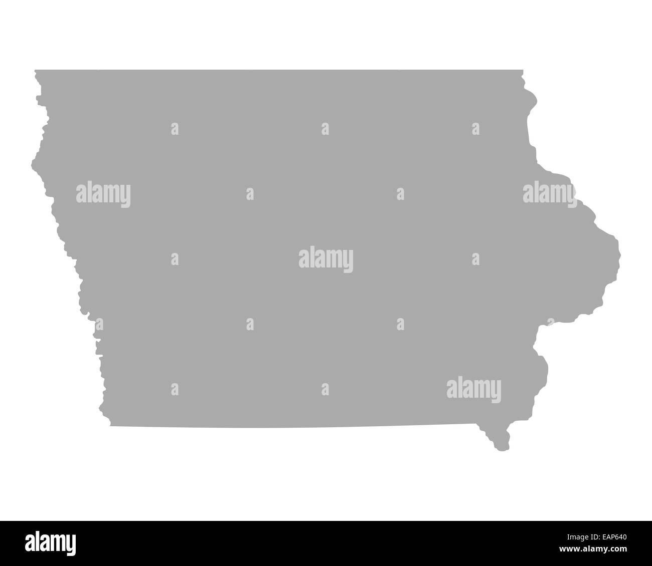 Map of Iowa Stock Photo - Alamy