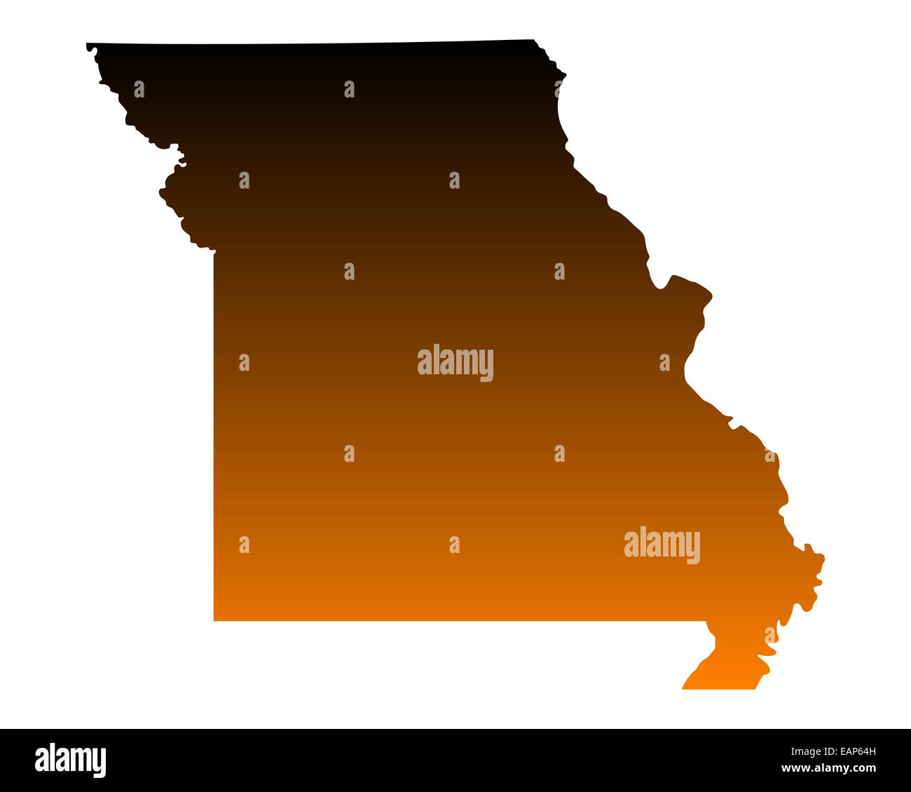 Map of Missouri Stock Photo - Alamy