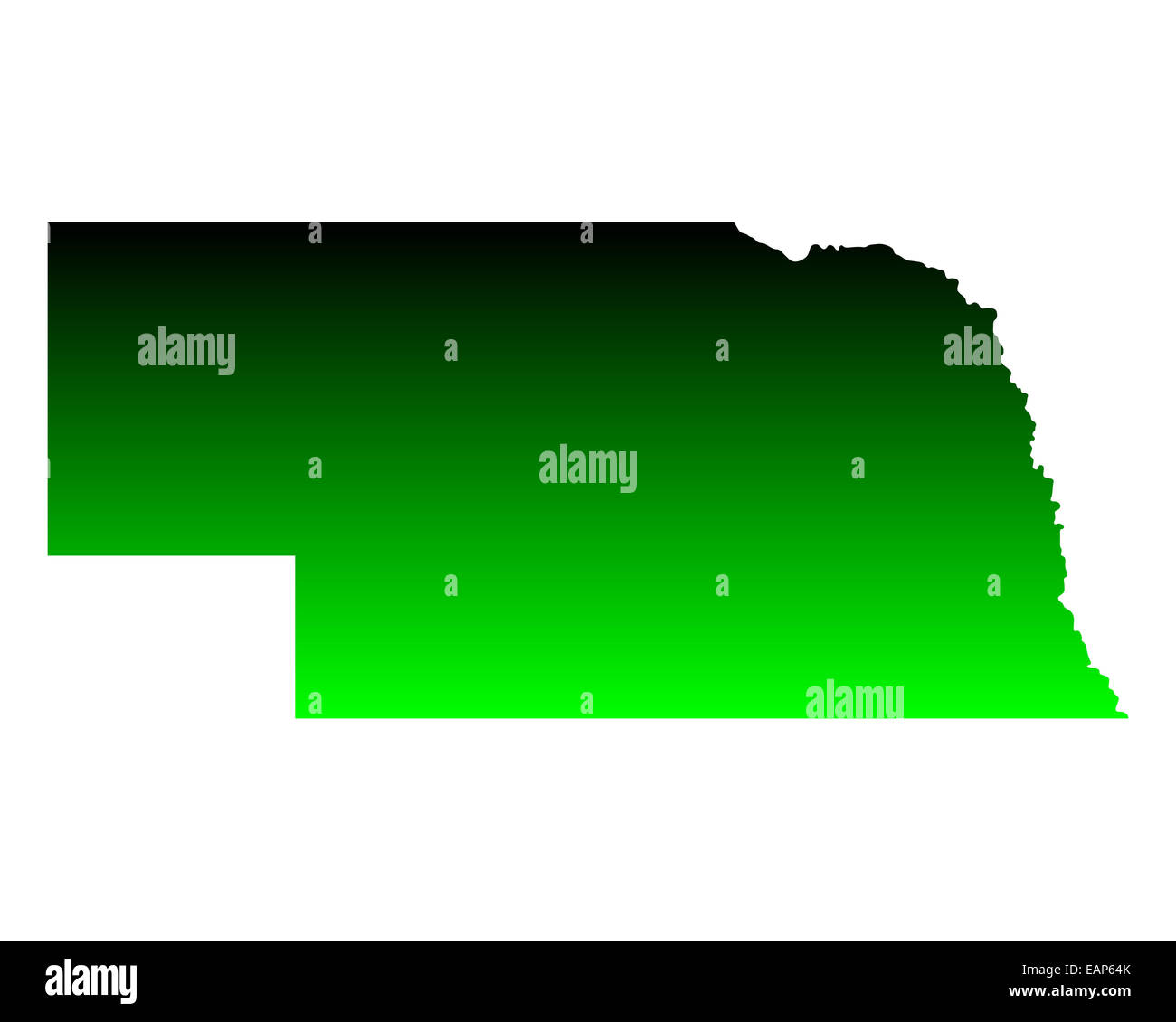 Map of Nebraska Stock Photo - Alamy