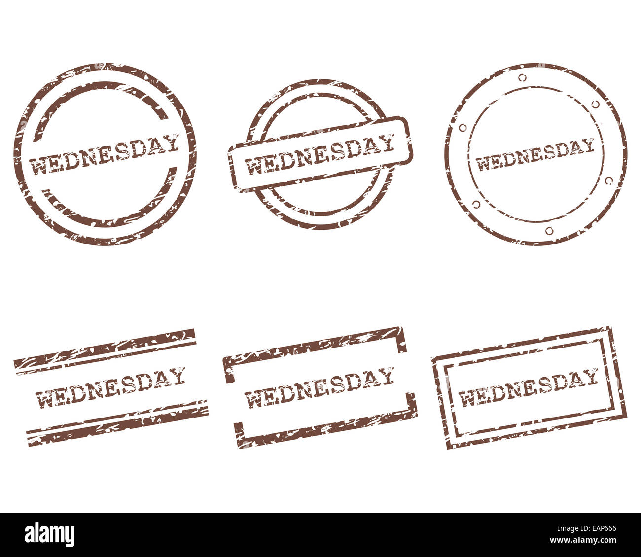 Wednesday rubber stamp hi-res stock photography and images - Alamy