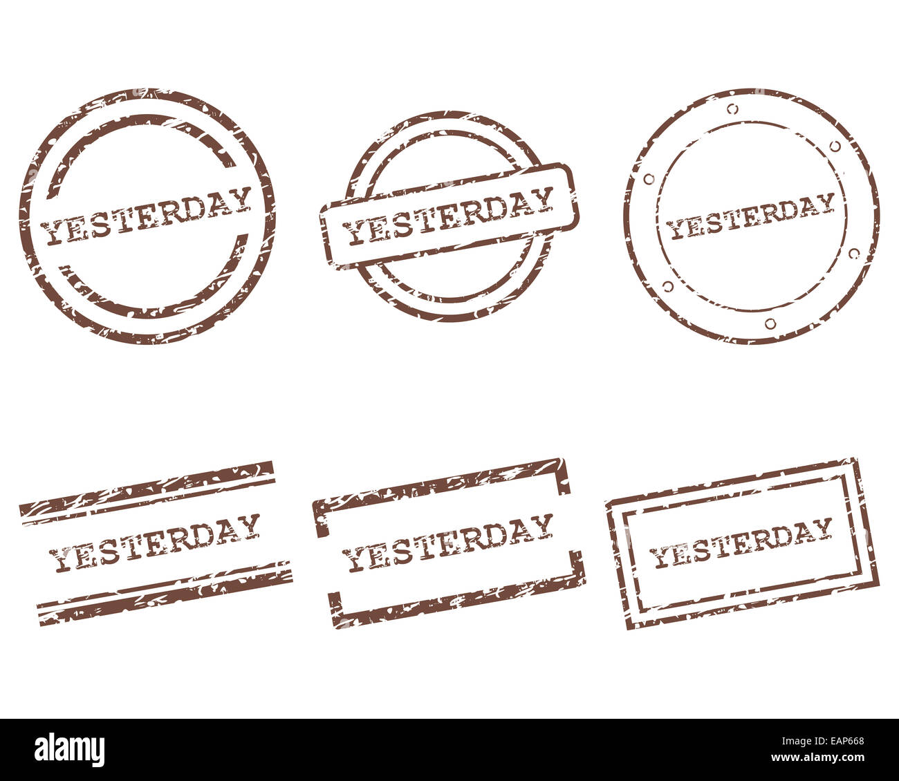 Yesterday stamp hi-res stock photography and images - Alamy
