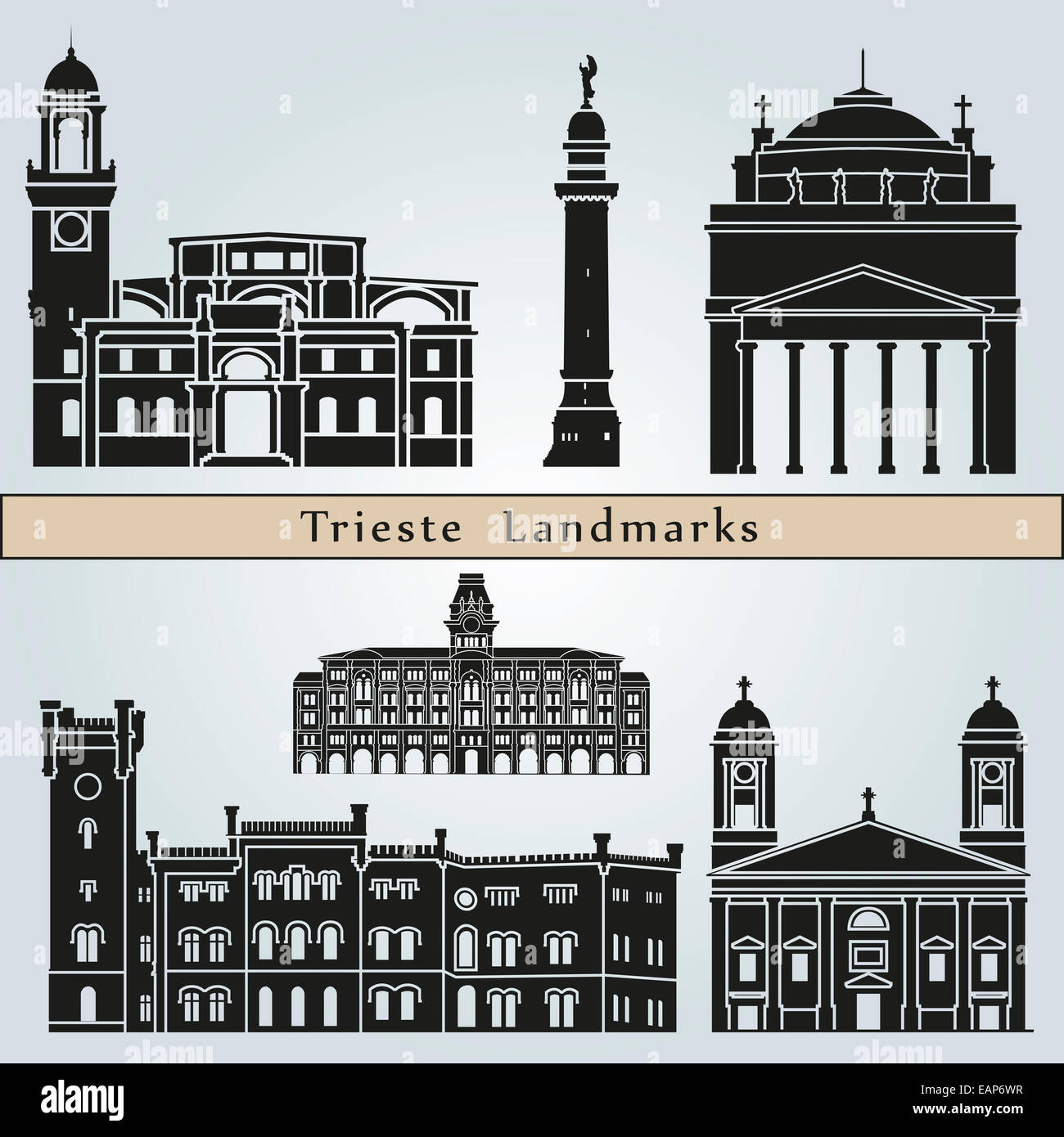 Trieste landmarks and monuments Stock Photo - Alamy
