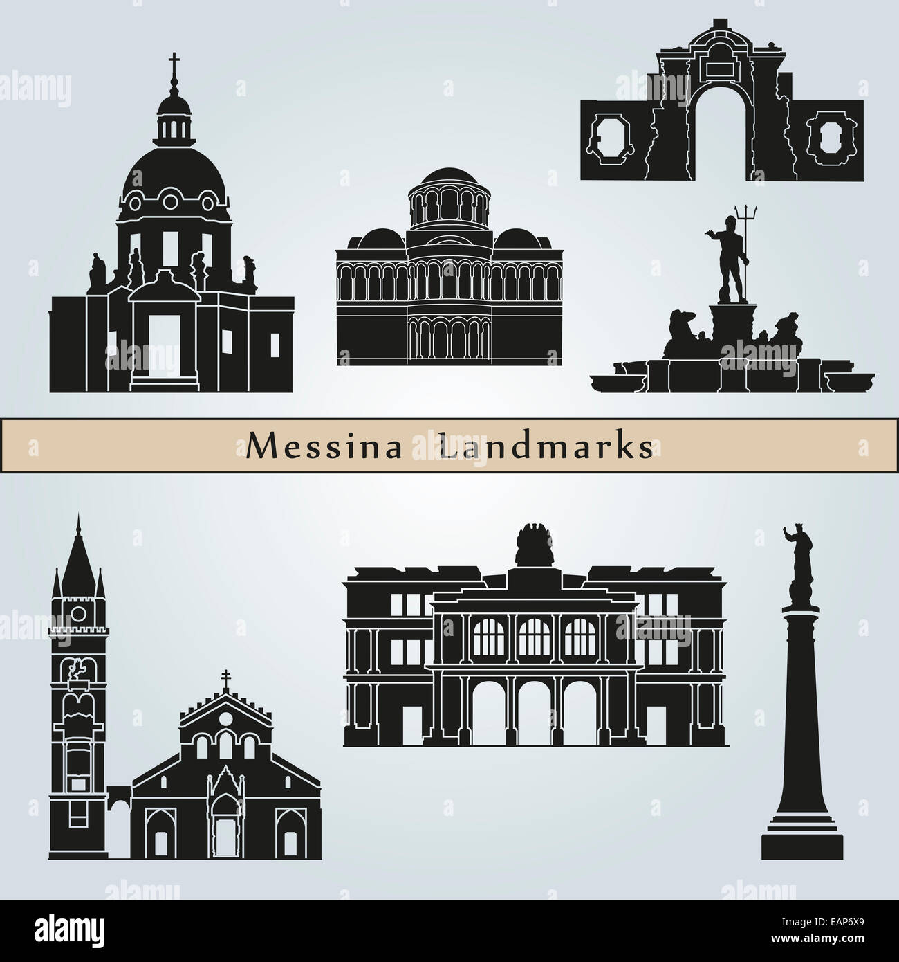 Messina landmarks and monuments Stock Photo - Alamy